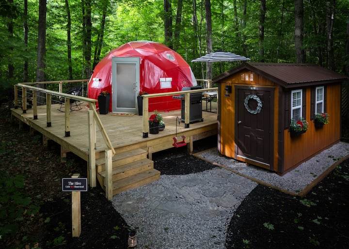 The Hive @ Little Red Homestead - Dome houses for Rent in Lake Ann ...