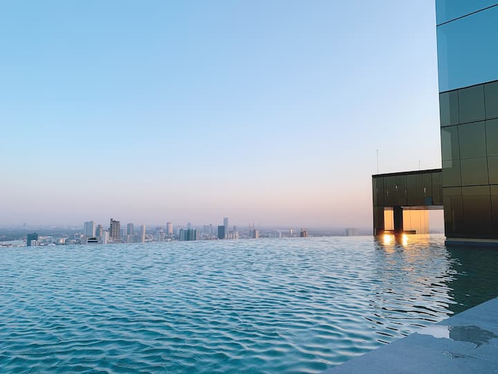 K5】曼谷sathorn Cbd金融中心高档公寓&泰国第一高楼景观&屋顶无边泳池+gym&近bts站 - Thailand