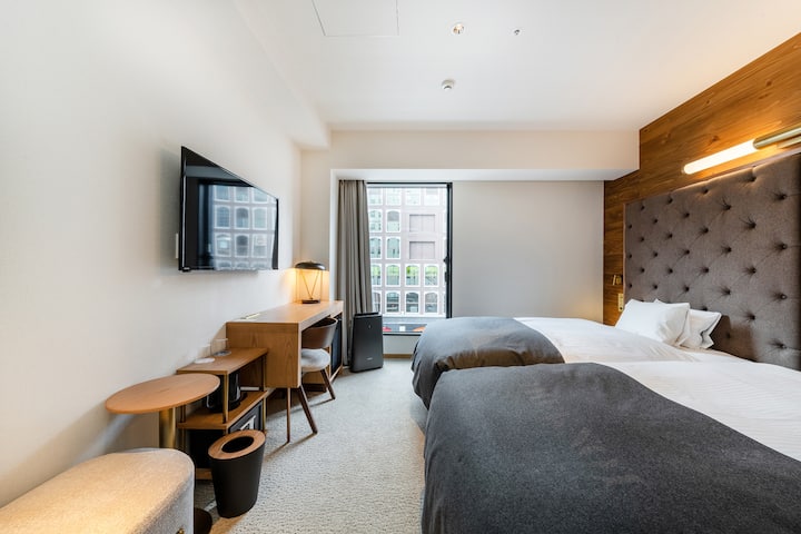 Modern Hotel/std Twin Train Street/breakfast/2 Ppl - Sapporo