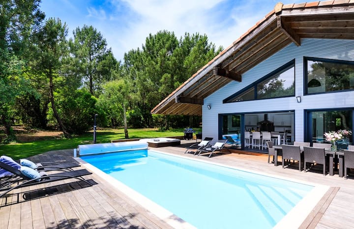 Lux Golf Villa: En Suit Rooms, Pool, Sauna Jacuzzi - Moliets-et-Maa
