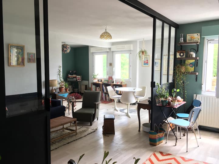 Chambre Privée / Appartement Avec Balcon Et Jardin - Rennes