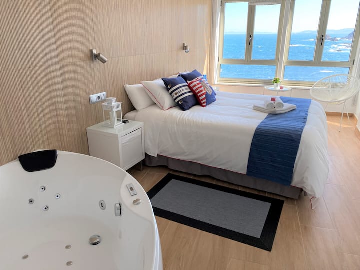 Apto. 1º: Spa-hidromasaje, Vistas Al Mar, 1ª Línea - Cerceda