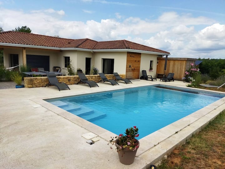 Villa De Barbelle Avec Piscine Chauffée - Le Buisson-de-Cadouin