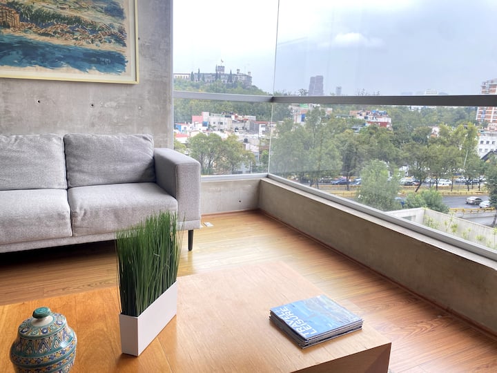 La Condesa Apartment With Chapultepec Castle Views - Mexico City