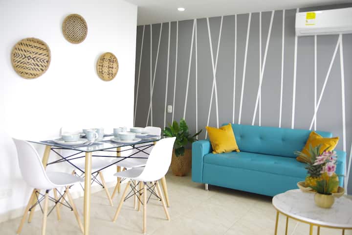 Piso 14 Con Bella Vista Al Mar, Wifi, Piscina! - Cartagena