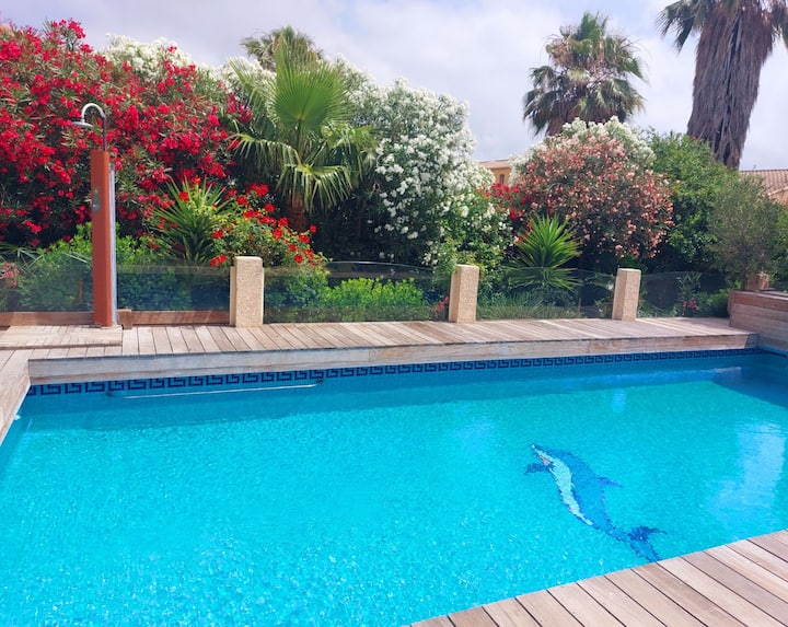 Villa 10mn Plge 4 Ch Clim Piscine Jacuzzi Au Grau - Vias