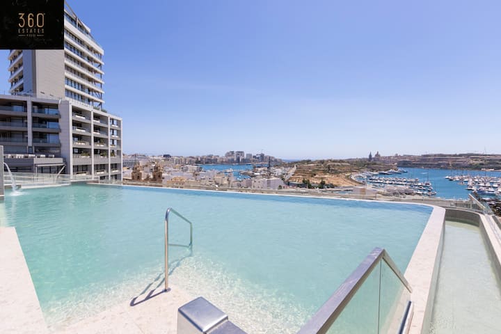 Lux 6 Studios - Rooftop + Indoor Pool + Gym & Wifi - Malta