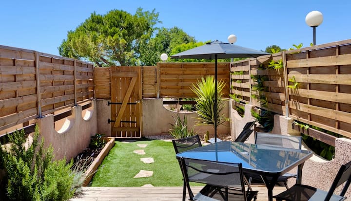 Rez-de-jardin Climatisé, Cosy, Parking à Sanary - Sanary-sur-Mer