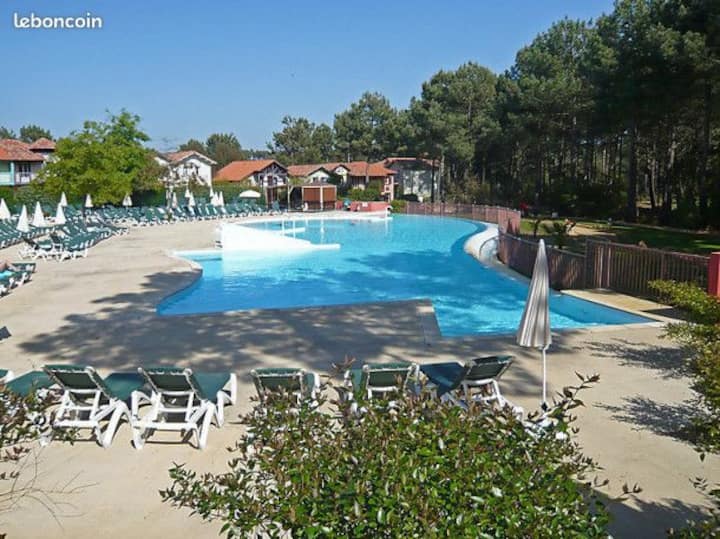 Charmant T 2 Plein Sud 102 Avec Piscine 450m2 - Lacanau