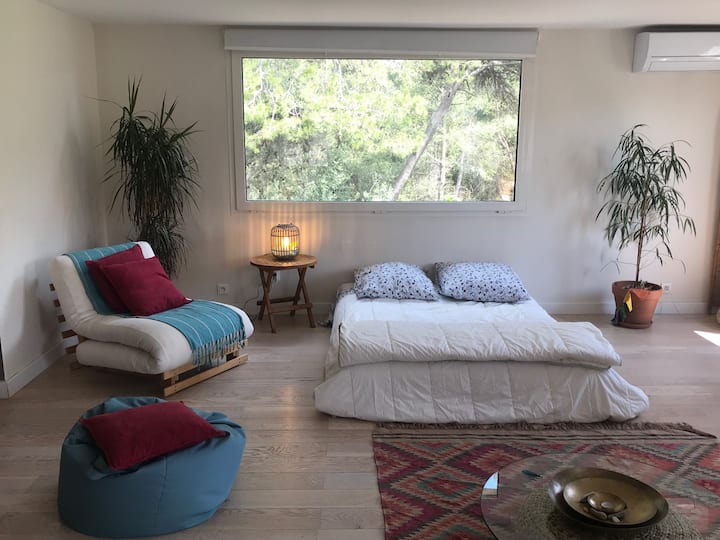 Loft Lumineux Avec Terrasse Couverte - Grabels