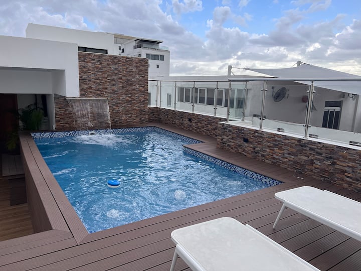 Zona Top Sdq • 3hab Moderna • Piscina Gym Terraza - 聖多明各