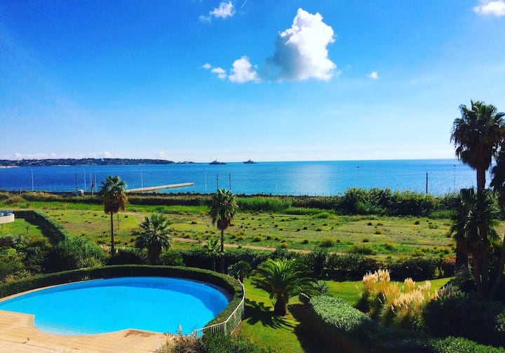 Bel Appt Dans Résidence Avec Piscine-plage à 100m - Antibes