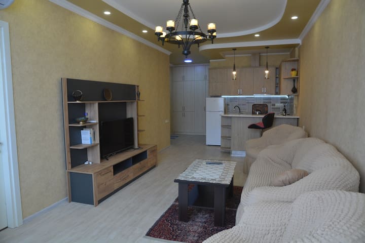 Cozy House. 400m->sea. 21nd Fl. 65m2. 2 Bedrooms. - Batum
