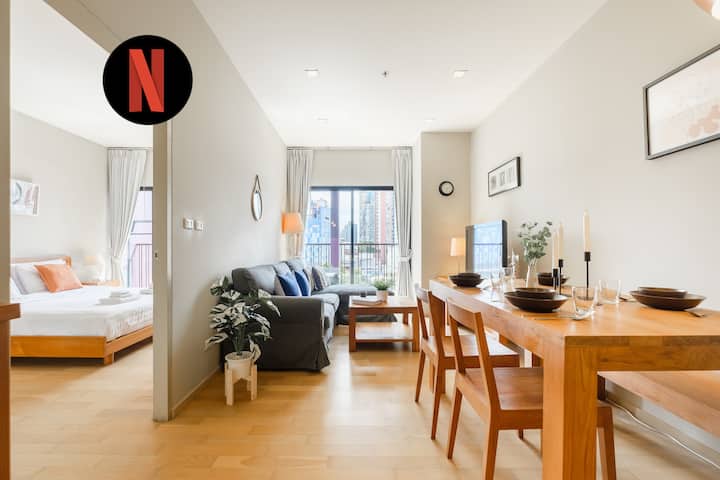 Bkk Center♥55 Sqm. 1br W/bathtub-3m Walk Bts&mall - Bangkok