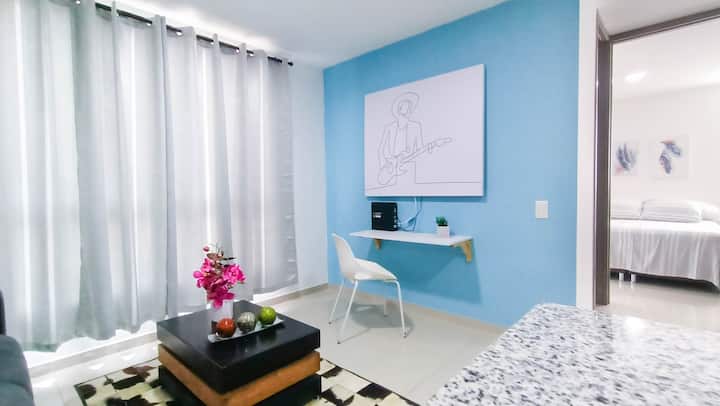 Ubicación Top: Moderno Estudio, A/c Y Wifi Alto - Barranquilla