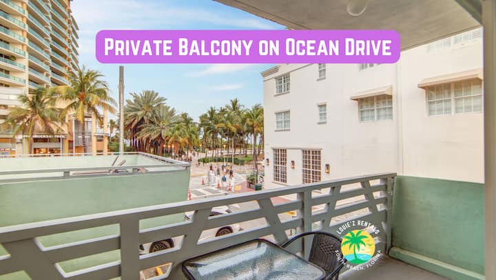 Balcony Deco Apt, W/2 Queenbeds, On Ocean Dr Beach - Miami Beach, FL