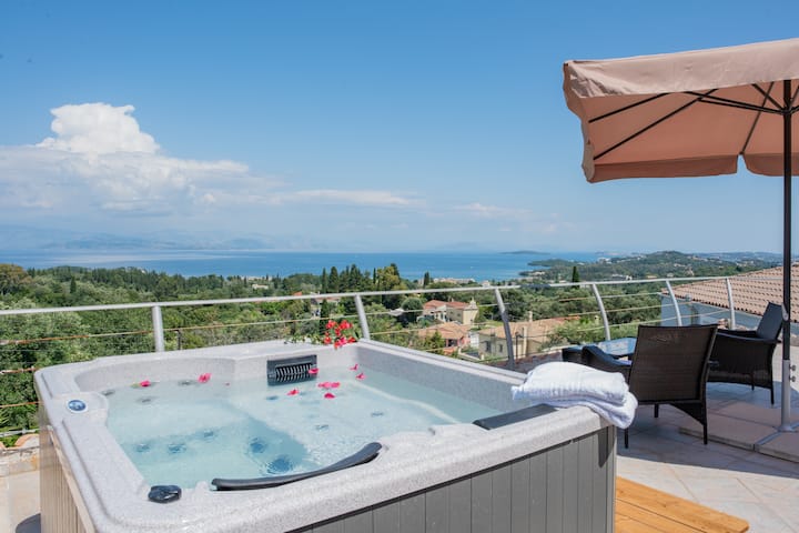 Sunwatch Hill Apartment With Verandah And Seaview. - Corfu