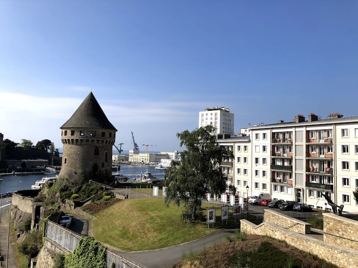 Vue Mer Exceptionnelle,  Balcon, Centre Ville - フランス ブレスト