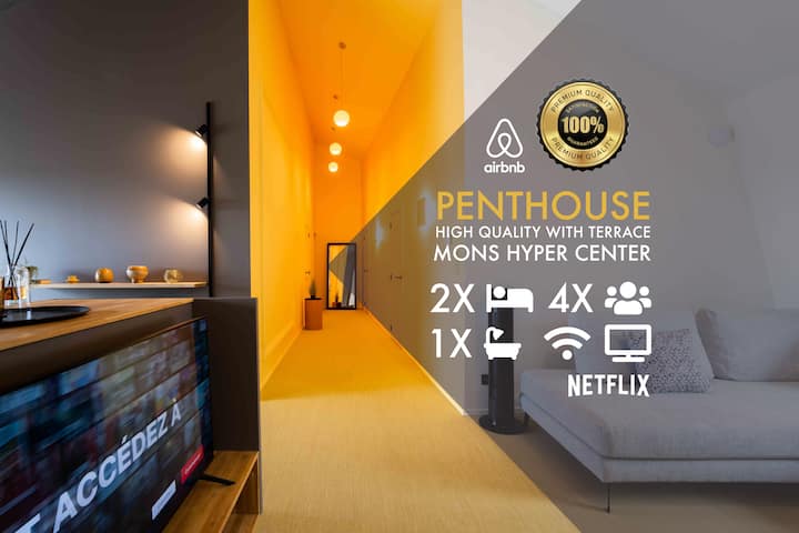 Luxury Penthouse & Terrace ★ Mons City Center - Mons