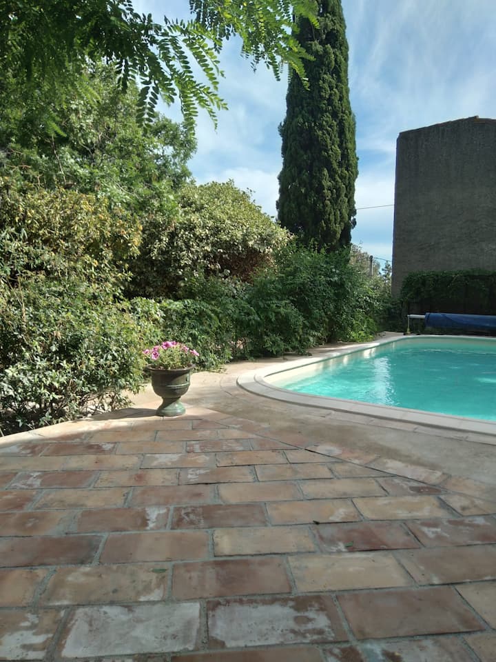 Loue Maison Vigneronne 10 Couchages Avec Piscine - Hérault