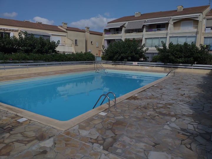 T2 Piscine 300 Plage 4 Personnes - Marseillan