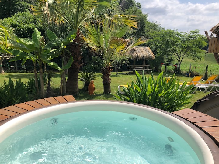 Magnifique Villa Avec Jacuzzi Et Jardin Tropical - Baskenland