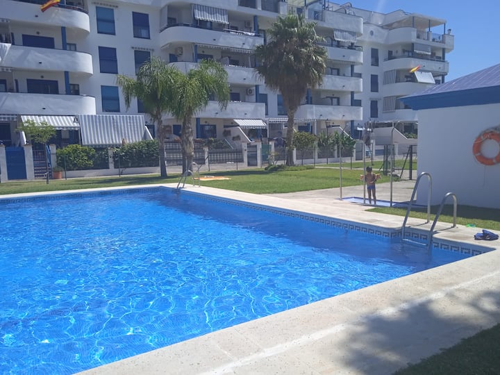 Precioso Apartamento Con Piscina A 100m Del Mar - Torre del Mar