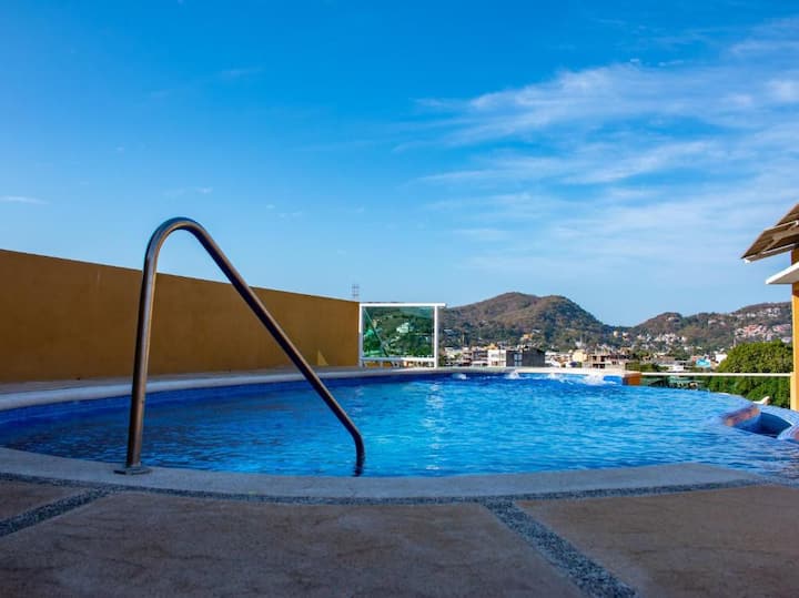 Alberca | Las Mejores Vistas | Hab Privada - Zihuatanejo