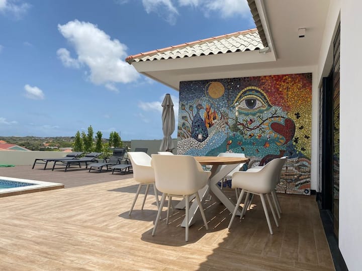 Villa On Hill With Breeze, Pool & Best Sunset - Curaçao