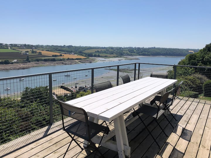 Maison Vue Riviere - Mer Au Port De La Roche Jaune - Plougrescant