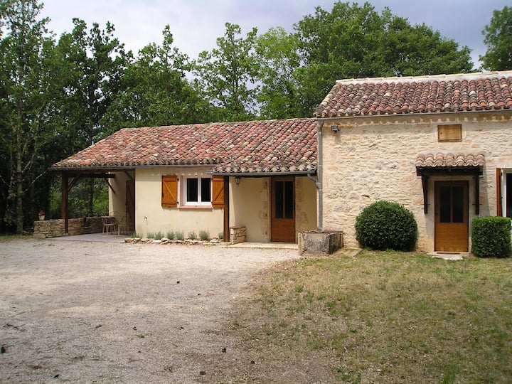 Maison Quercynoise Sur Terrain Boisé D'un Hectare - Saint-Cirq-Lapopie