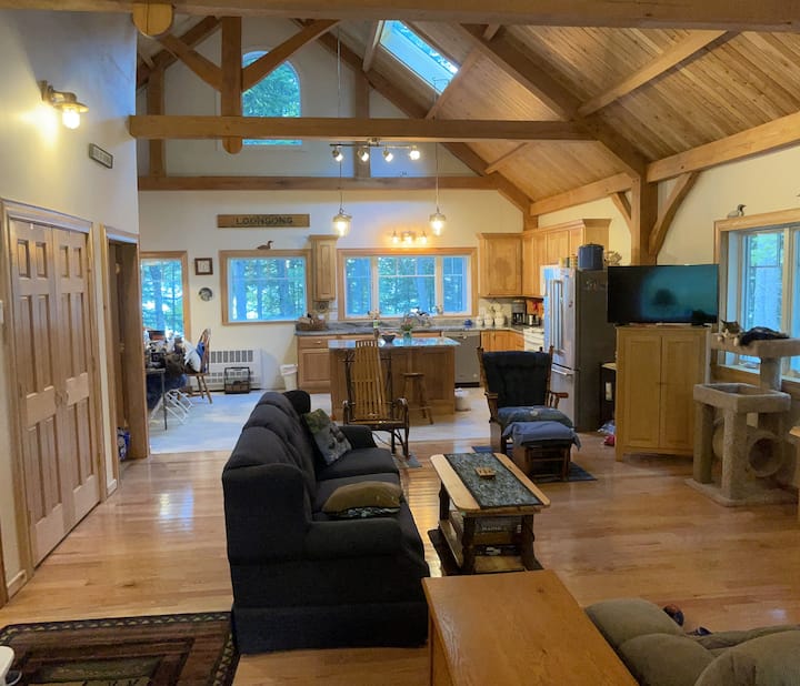 Loonsong - Timber Frame Lake Front Home - Palermo, ME