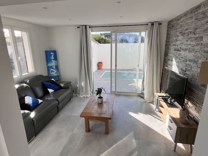 Villa, Wifi ,Clim,piscine,vue Mer,gruissan Village - Gruissan