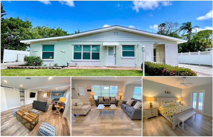 Casa Mar Beach House 3/2 On Canal With Gulf Access - Manasota Key, FL