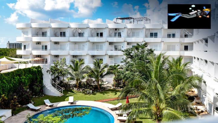 Beautiful Condo Option To Add Scooter
Fiber-optic - Cozumel