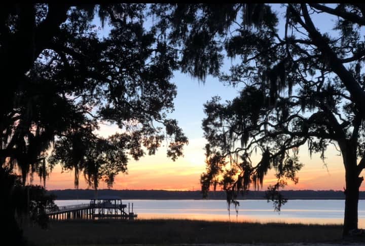 Fall Sunsets On The River Between Savannah & Tybee - Wilmington Island, GA