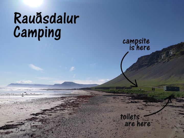 Rauðsdalur Camping At The Beach Near Brjanslaekur - IJsland