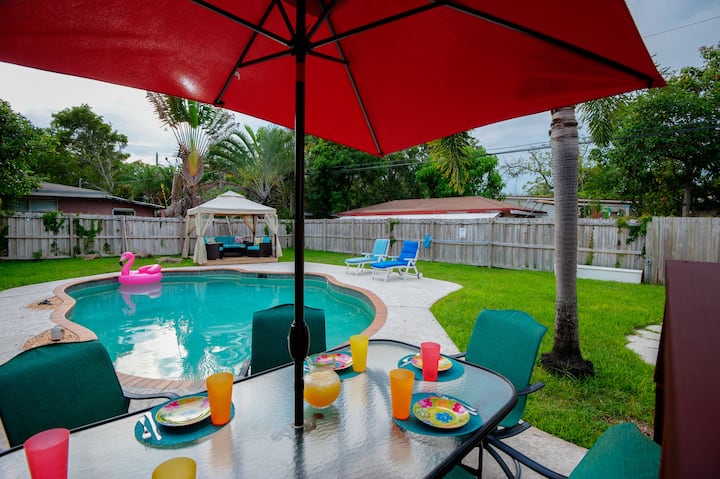 Peaceful Oasis & Private Pool & Min To Beach - Fort Lauderdale