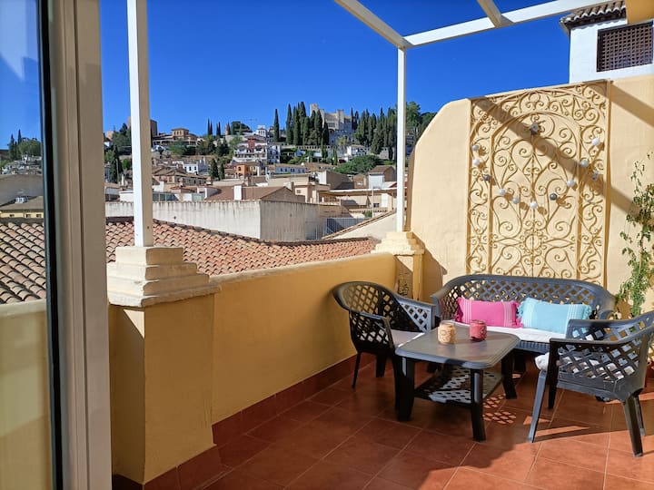 Loft Céntrico Con Terraza Bajo La Alhambra - Granada