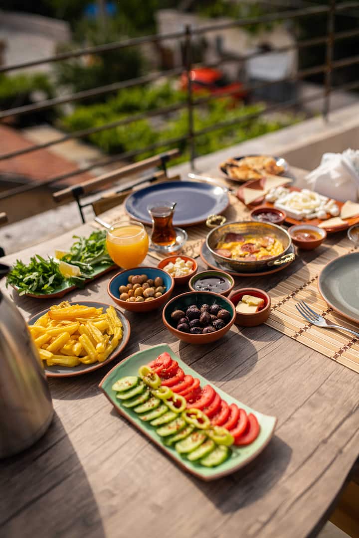 Double Stone Room Center Of Uçhisar Inc.breakfast - Cappadocia