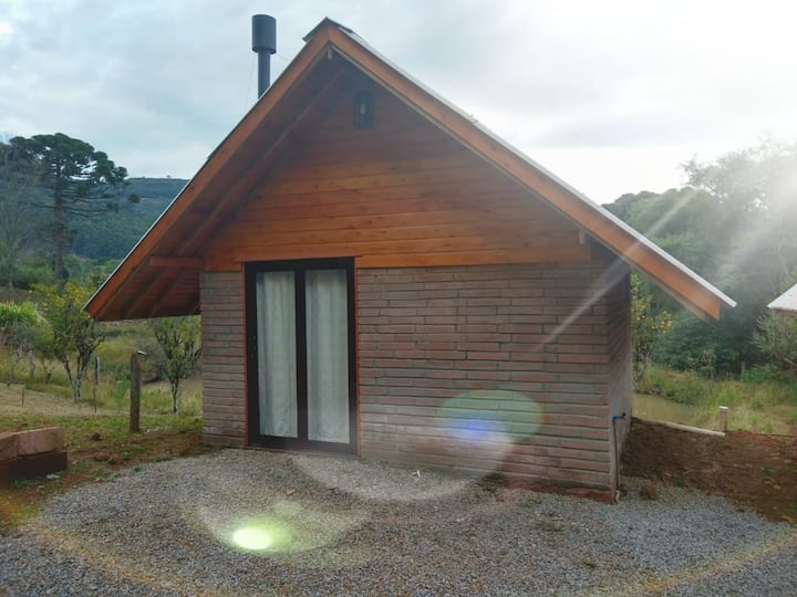 Cabana Em Meio Da Natureza Com Lareira Interna - Canela