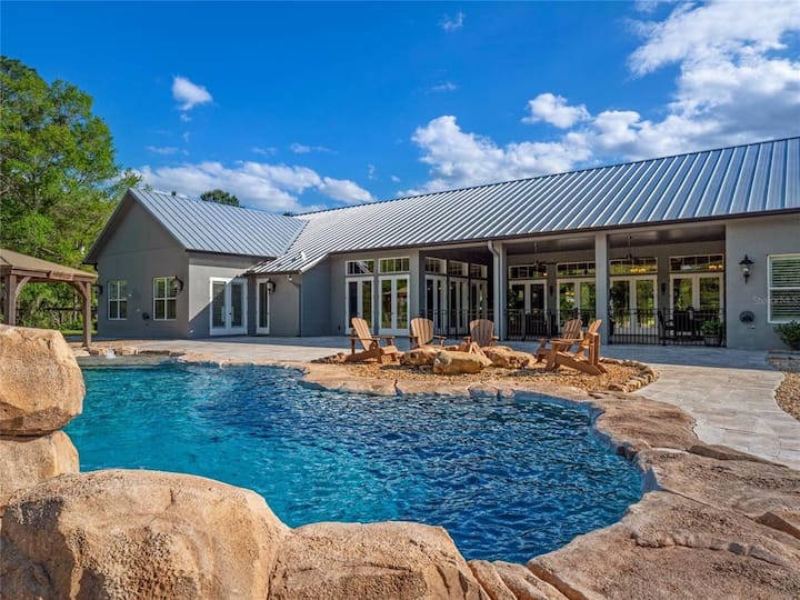 5 Acre Modern Farmhouse Estate With Large Pool - Lake Mary, FL