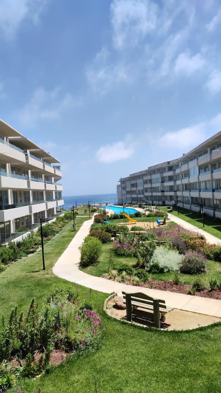 Departamento 3h/2b Vista Al Mar Directo, El Tabo - El Tabo