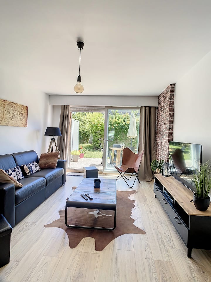 Grand Appart Terrasse Tout Confort Design Parking - Amiens