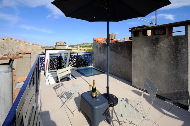 Unique House Rooftop Terrace With View Of Cité Center - Carcassonne