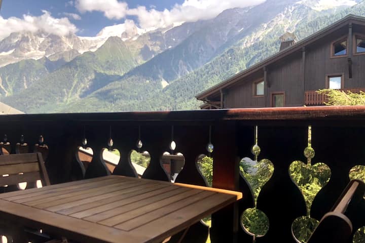 Les Houches Appt 6 Pers Pied Des Pistes Vue Except - Servoz