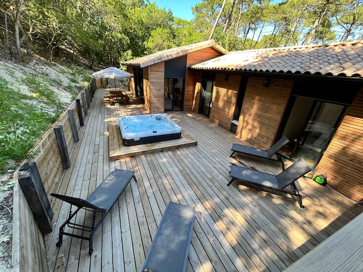 Villa Climatisée Avec Spa Proche Du Lac - Lacanau