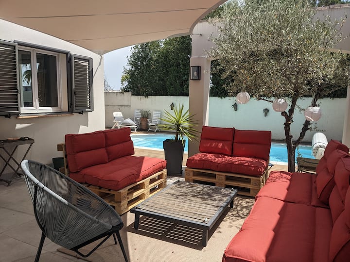 Belle Villa Avec Piscine à 10 Min Des Plages - Pérols