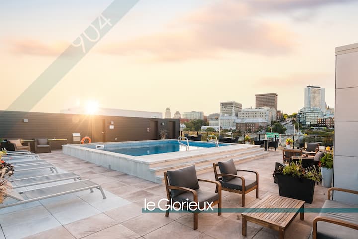 Glorieux 9th Floor Condo Near Old Quebec With Pool - Québec City
