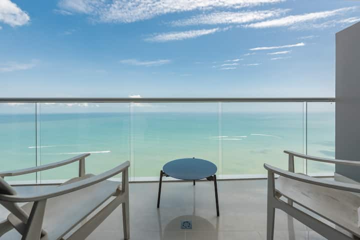 Beachfront Luxury Condo In 30th Floor -Morros City - Cartagena
